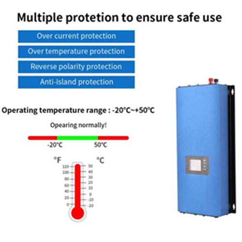 2000Watt Solar Grid Tie Inverter with Power Limiter Sensor Pure Sine W ...